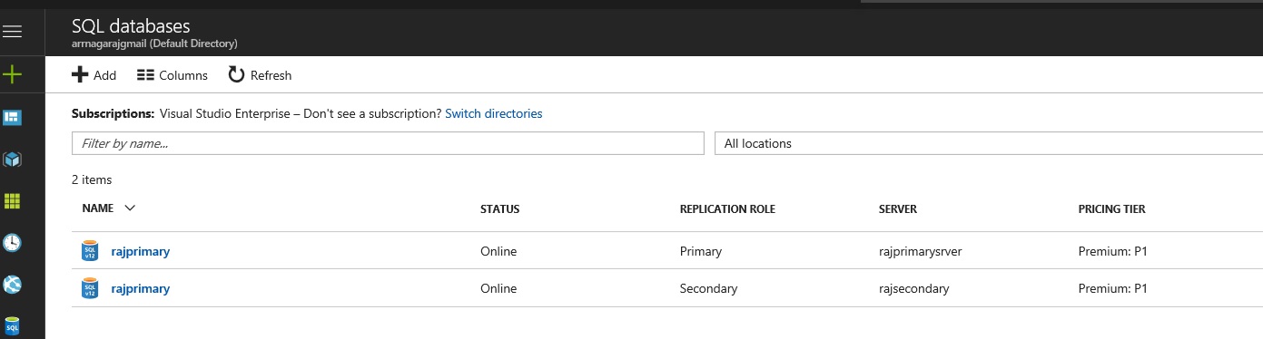 Sql And Sql Only Sql Azure Databases Active Secondary How To Configure Part 1