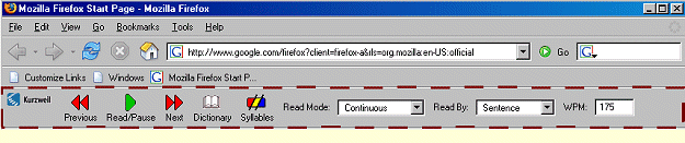 Learning Kurzweil 3000: Main Toolbar