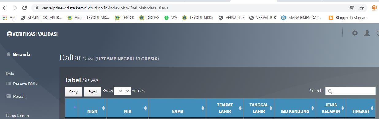 Cara Verval PD New / NISN pada https://vervalpdnew.data.kemdikbud.go.id ...