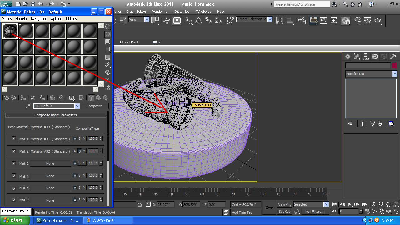 3d tutorials: Wire frame render with A.O in 3ds-Max