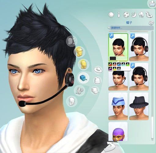 Moon Sims: Sims4-CAS-耳掛式耳麥