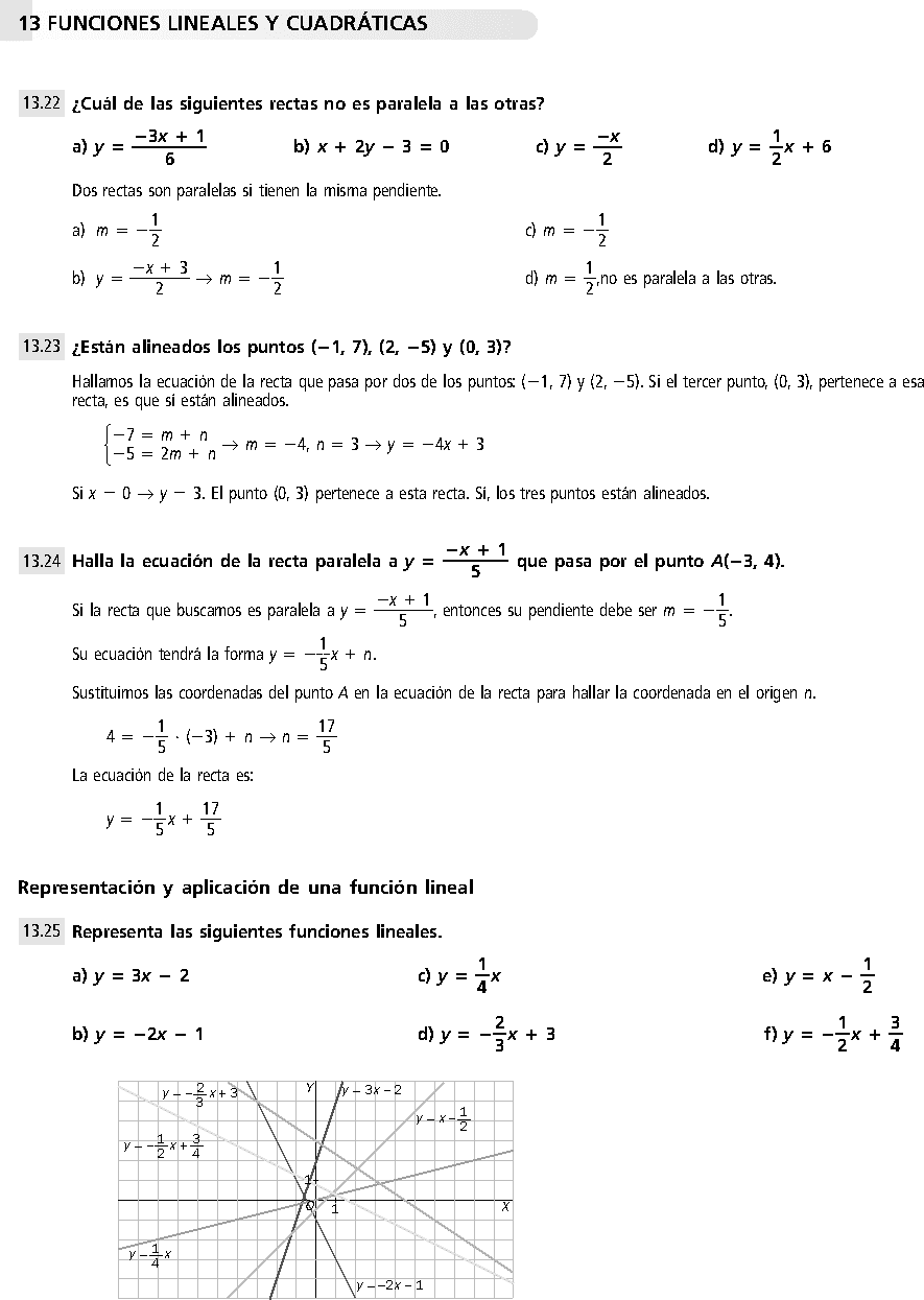 FUNCIONES LINEALES Y CUADRATICAS EJERCICIOS RESUELTOS DE SECUNDARIA – MATEMATICA 3 ESO PDF