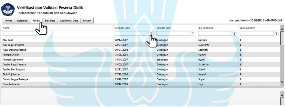 Penjelasan Menu pada Halaman Verval PD | Operator Sekolah