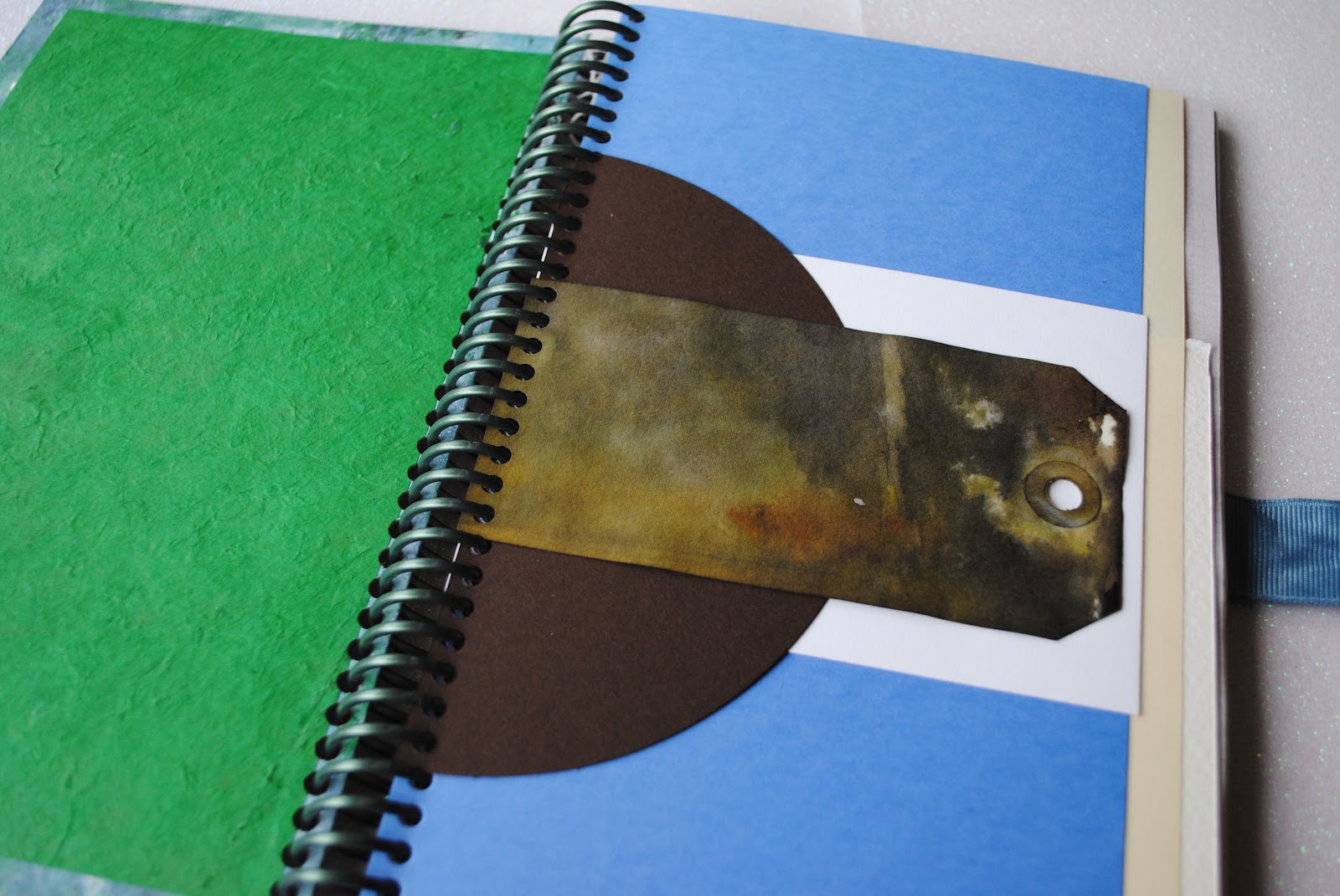 Quirk Crafts: Pretty Blue Green Hand Painted Journal - Multi Sized Page ...