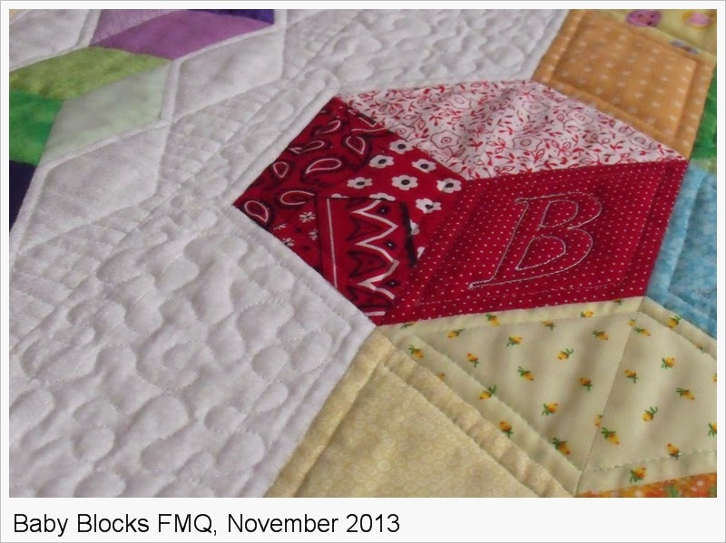 Pine Point designs: FMQ Baby Blocks quilt