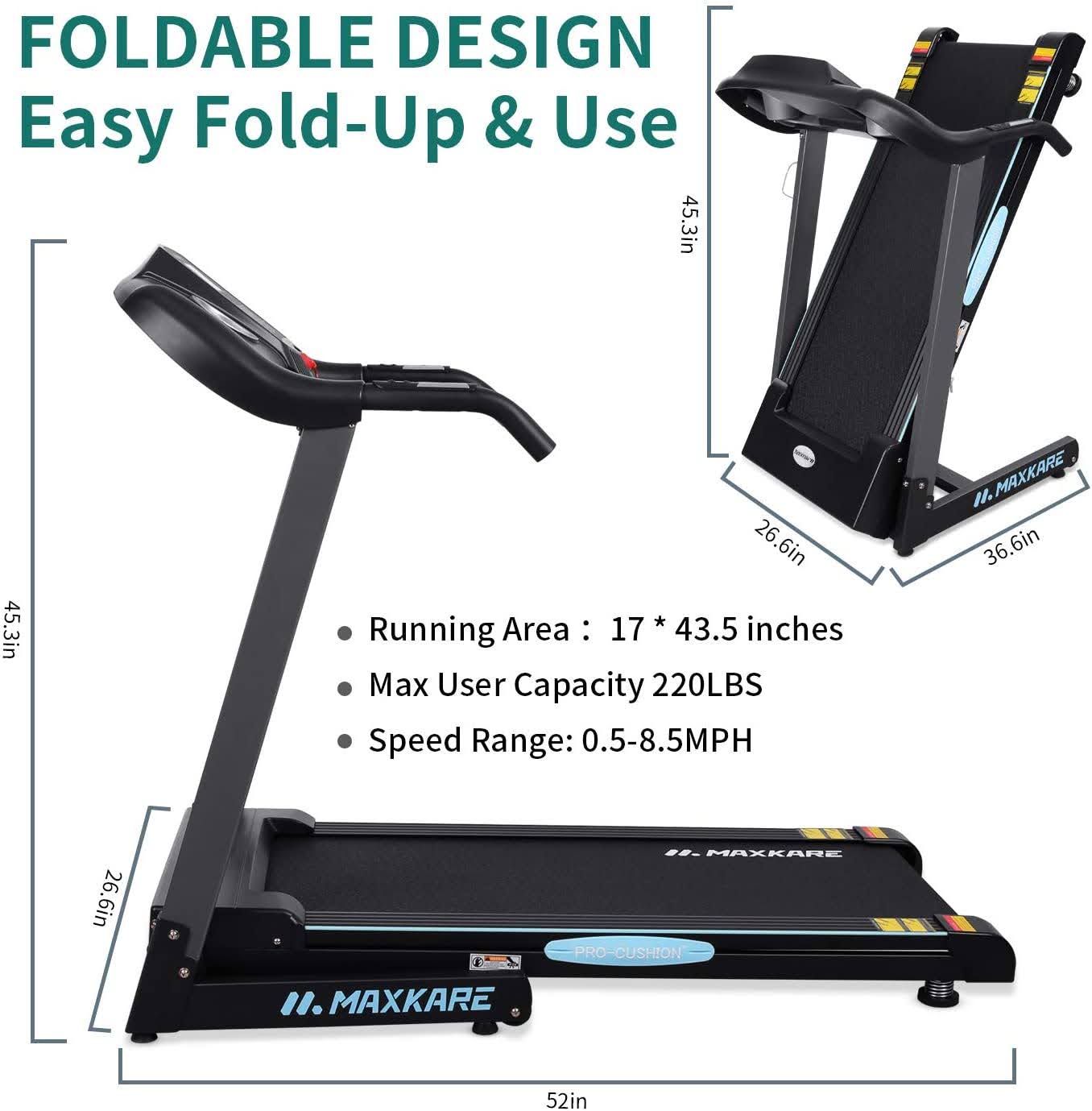 Treadmill Mag: MaxKare MK-1004 Auto Incline Folding Electric Treadmill ...