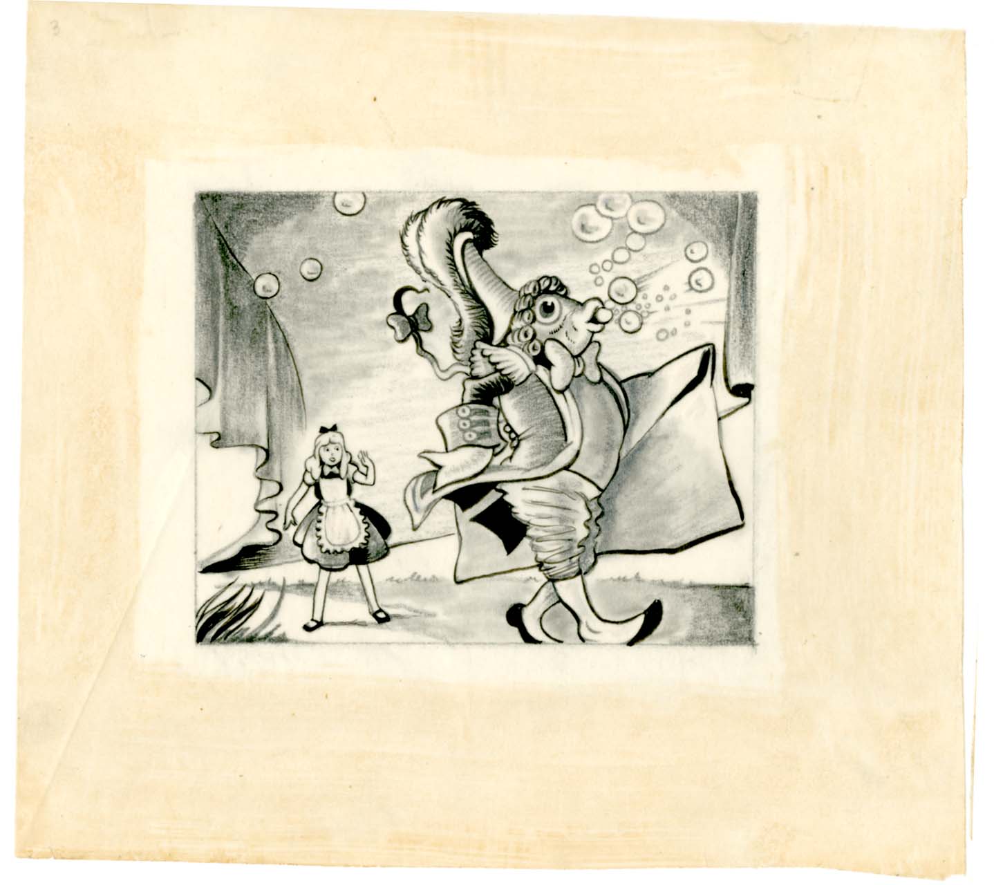 Vintage Disney Alice in Wonderland: David Hall Story Drawing - Alice ...