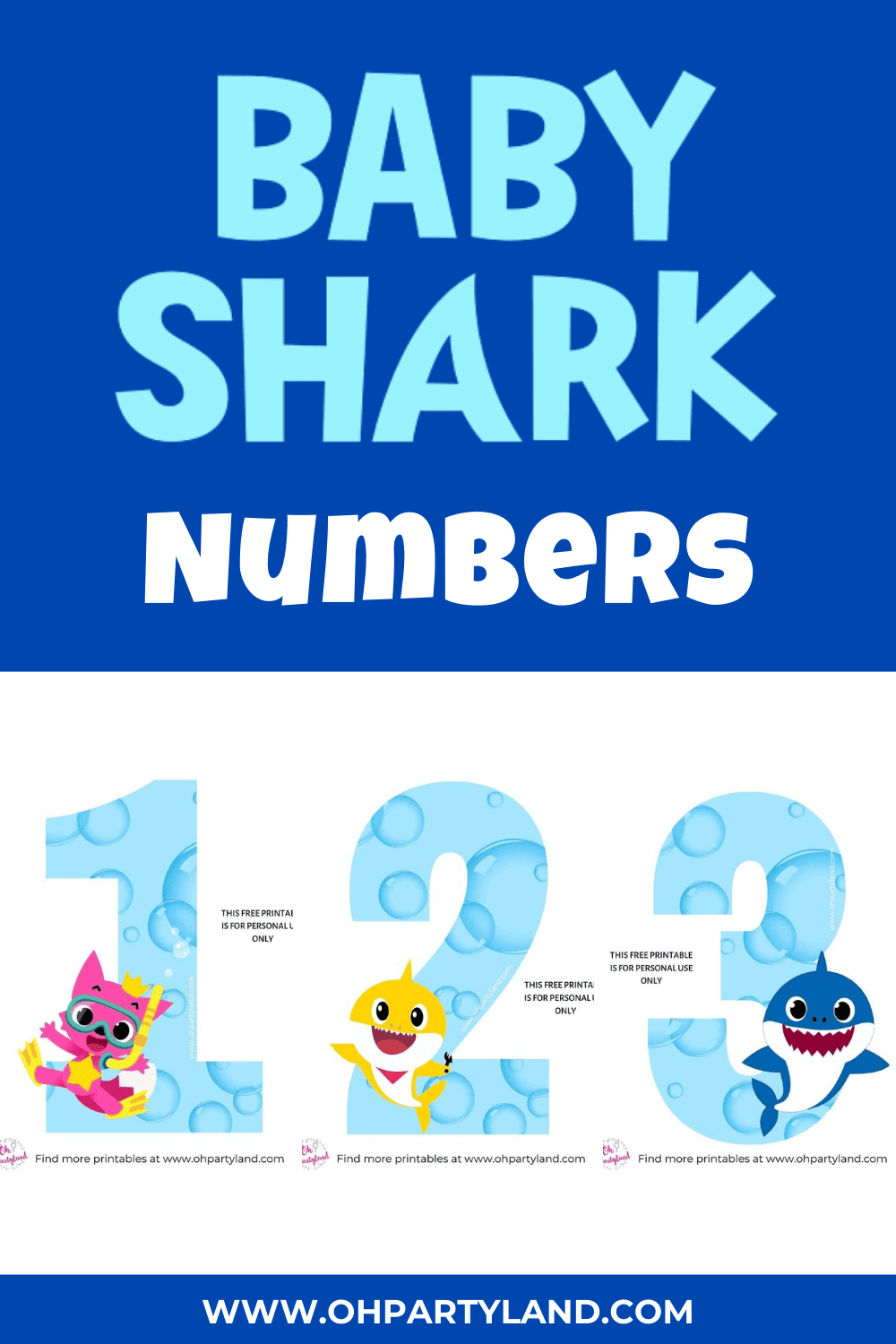 Baby Shark Numbers - oh partyland