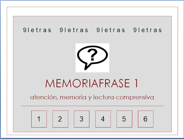 quiero aprender y... ENSEÑ-ARTE : Actividad de aula:Atención, memoria y ...