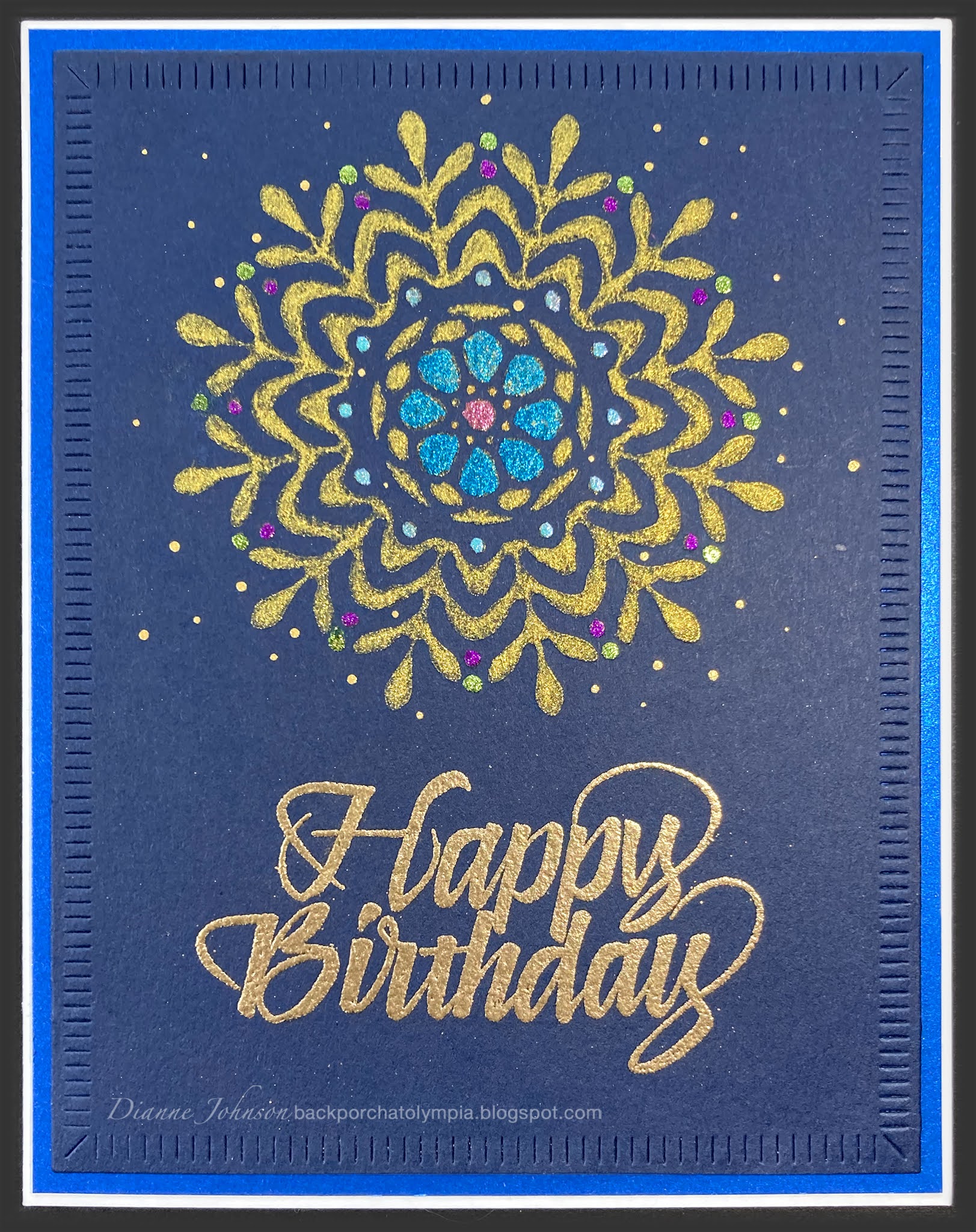 Backporch: Magenta Super Saturday: Happy Birthday with Shimmer Watercolor