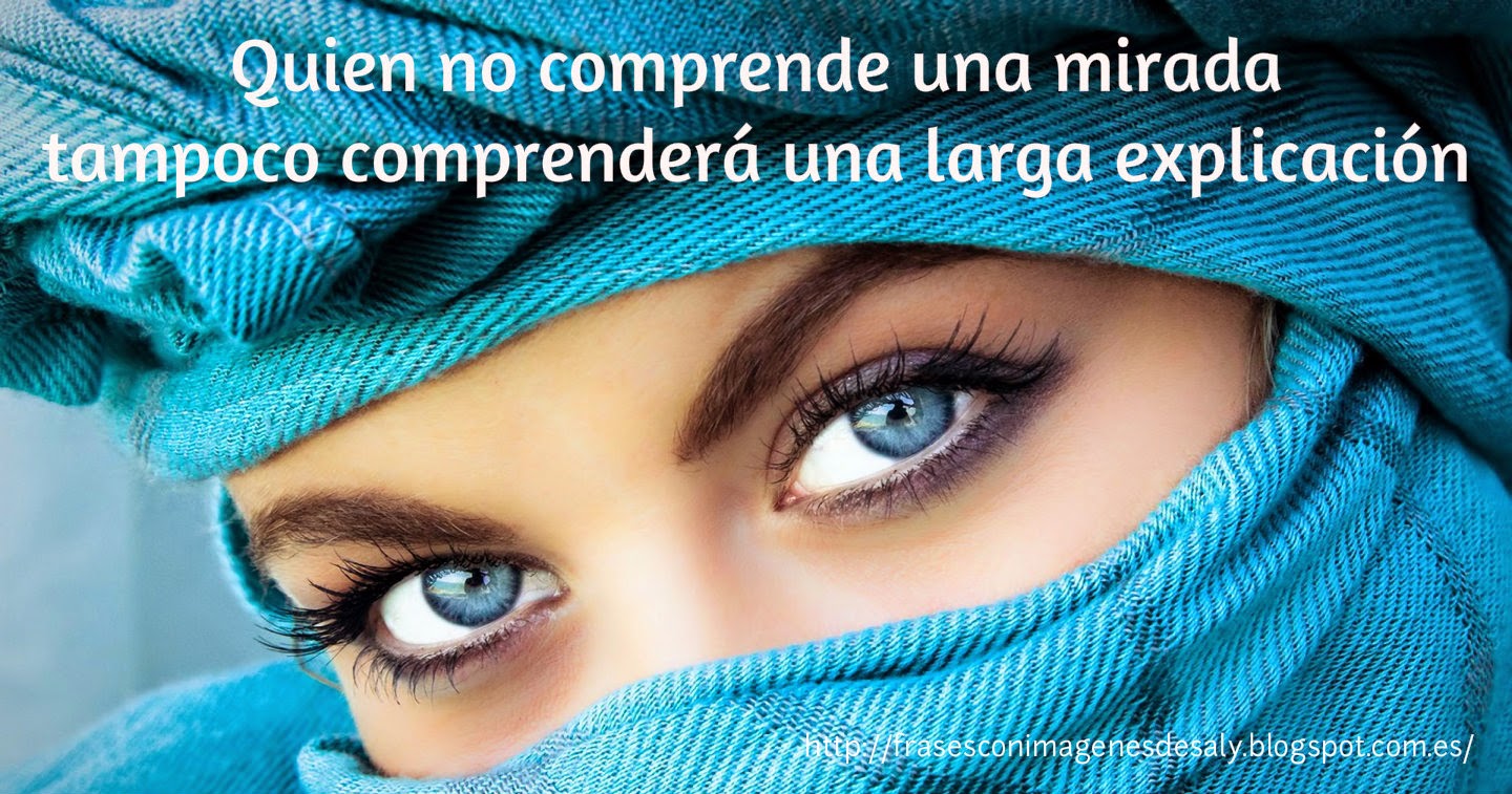 Frases con imágenes : Quien no comprende una mirada tampoco comprenderá ...