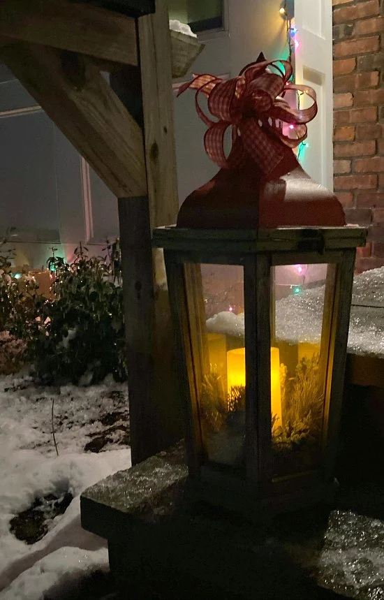 Upcycled Red Christmas Lanterns