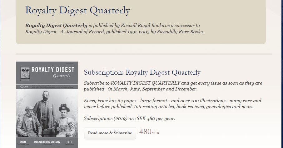 RBN - Royal Book News: Two Royal Journals that you should read
