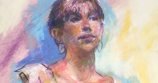 A REGAL LOOK (detail) - 10" round pastel on wood by Susan Roden