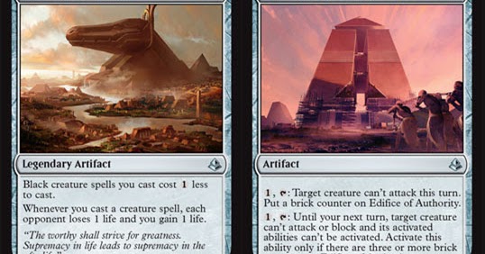 Magic the Gathering Adventures: Amonkhet Set Review: Artifacts and Lands and Selected Embalm Tokens