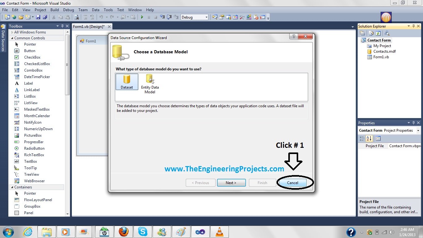 Creating a Database in Microsoft Visual Studio 2010 | The Engineering ...