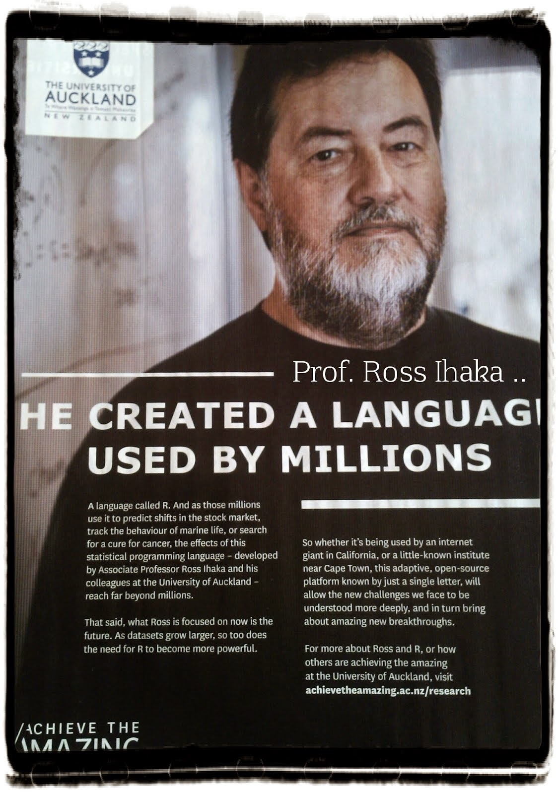 Musings 'n scribblings of a philanthrope .. : Prof Ross Ihaka and R