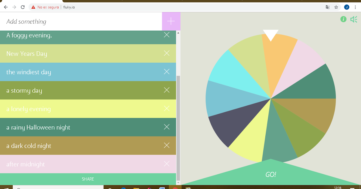 JUANA MORAL'S ENGLISH SITE: WRITING GENERATORS. HAVE FUN WRITING!