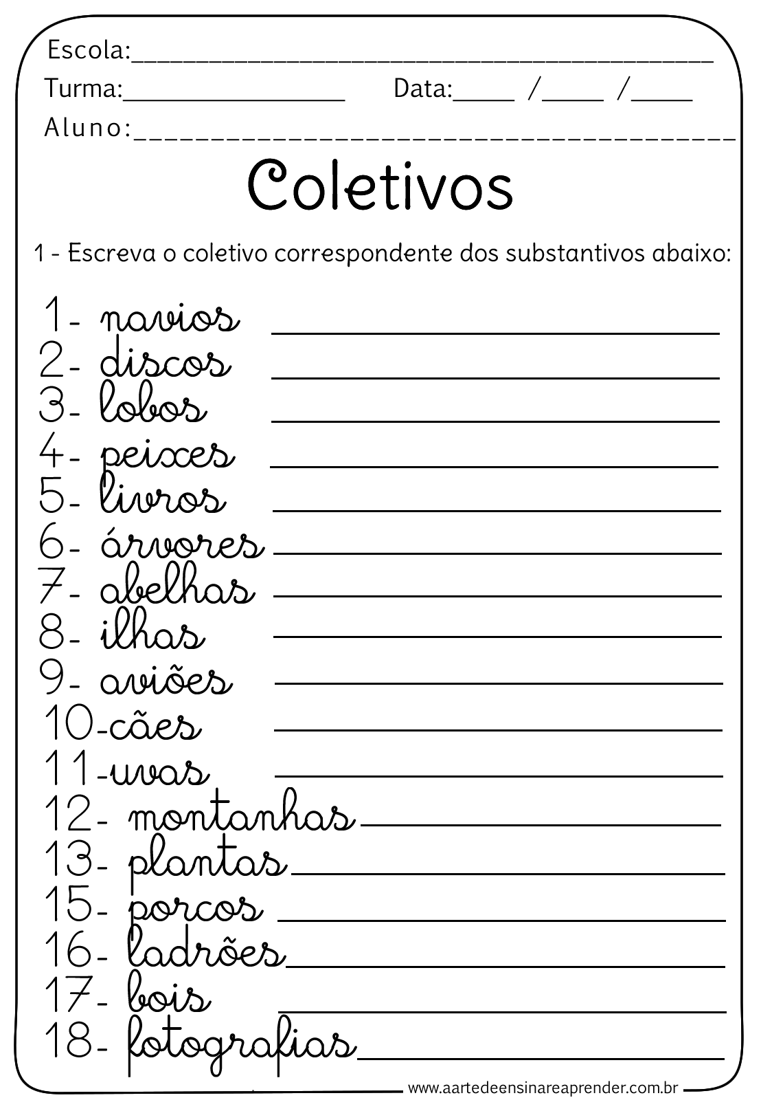 Substantivo Coletivo De Cebolas - LIBRAIN