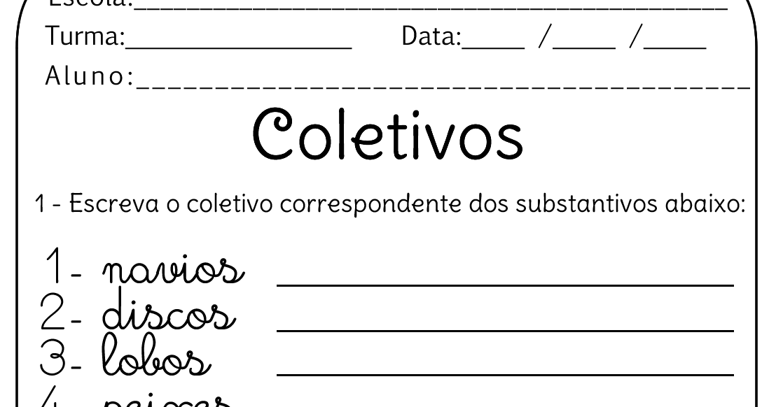 Atividade Pronta - Coletivos - A Arte de Ensinar e Aprender / Fundamental