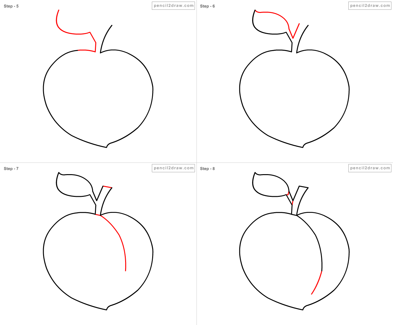 Peach Tree Coloring Coloring Pages