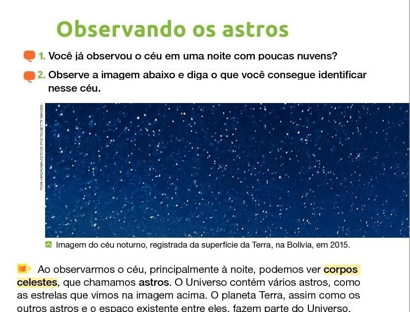 Observando os astros