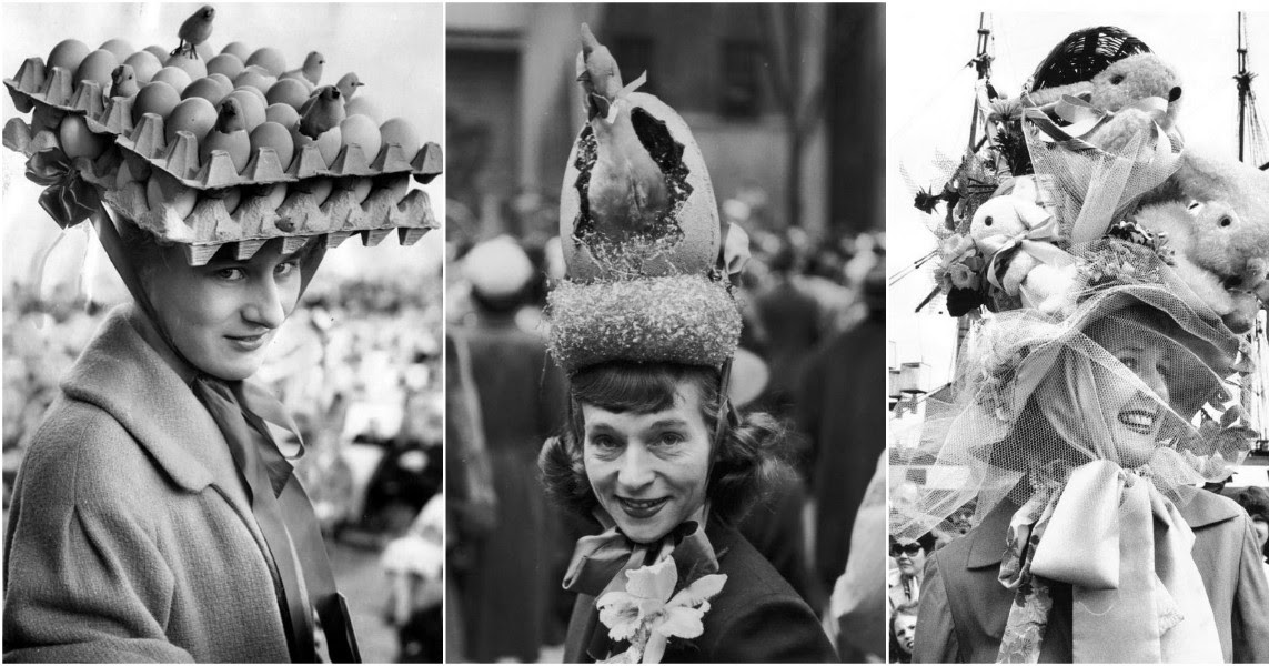 17 Vintage Photographs Show Women Wearing Crazy Easter Bonnets in the ...