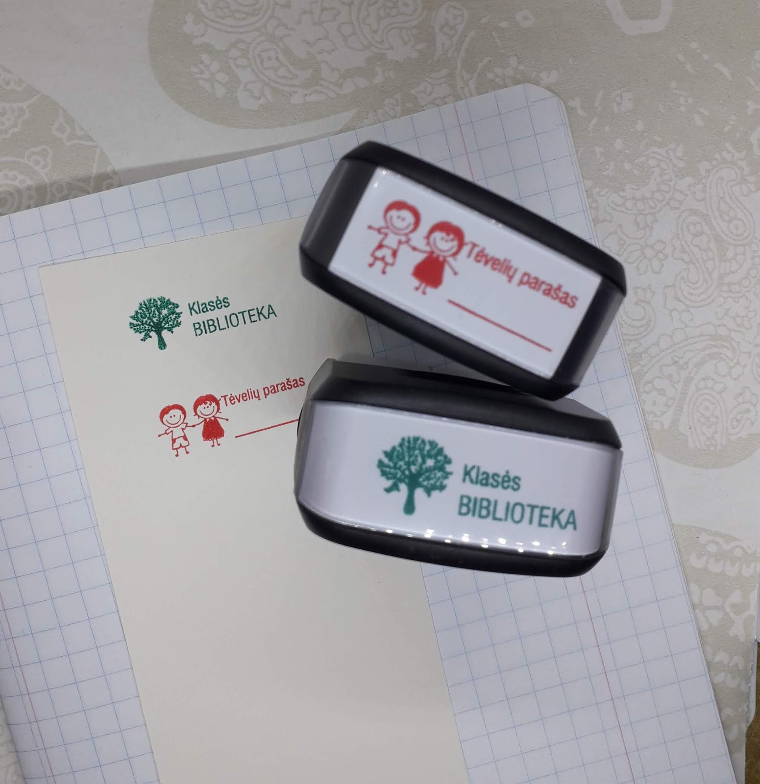 Antspaudai mokytojams, antspaudai vaikams, antspaudų gamyba.