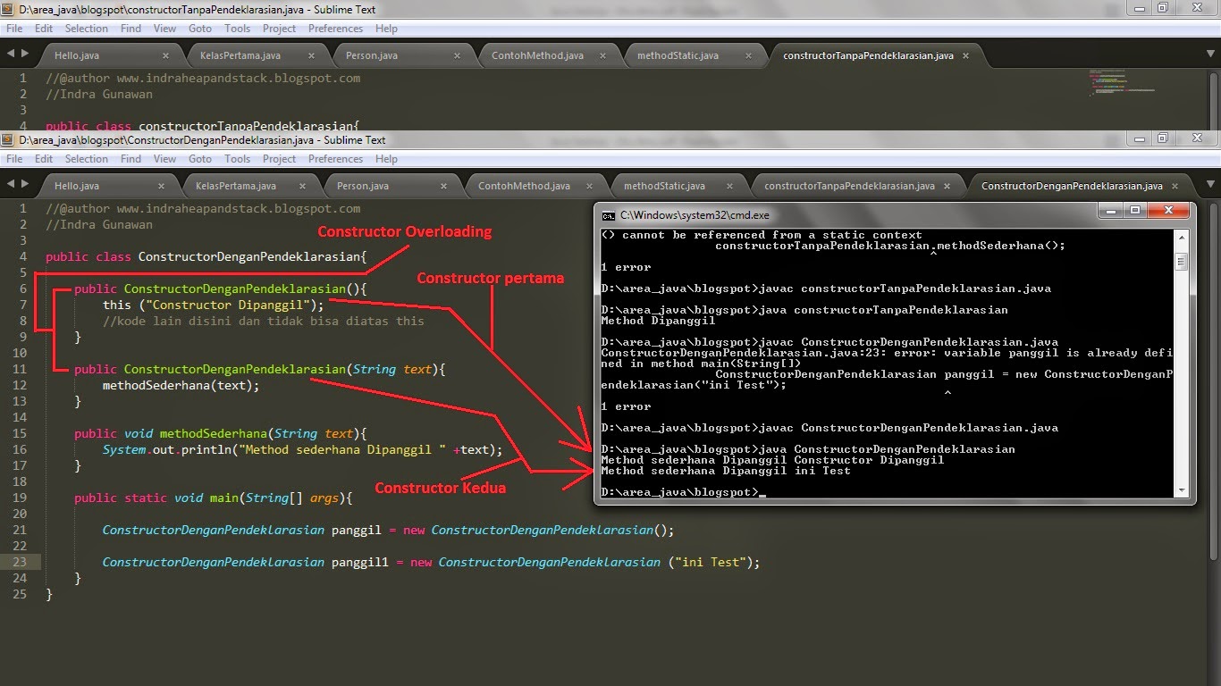 Constructor Dan Constructor Overloading ~ Java Holic