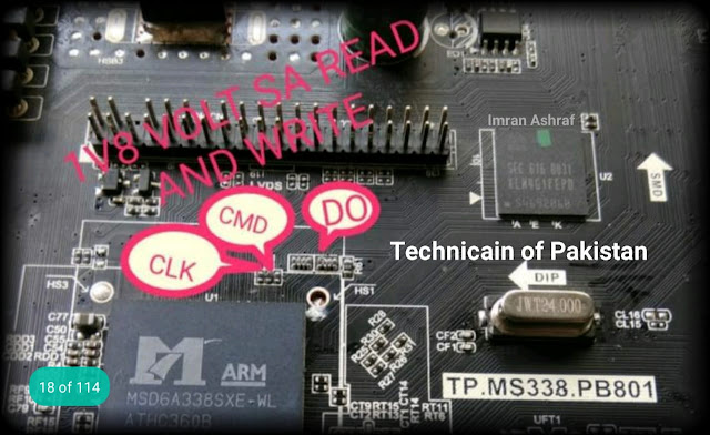 LCD TV FAULTS: TP.MS338.PB801 EMMC POINT