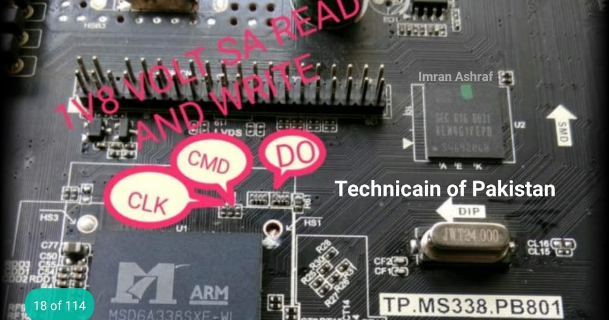 LCD TV FAULTS: TP.MS338.PB801 EMMC POINT