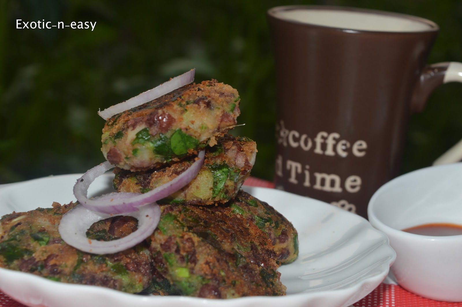 exotic-n-easy cooking: Rajma Palak Cutlet (Red Kidney bean Spinach Cutlet)