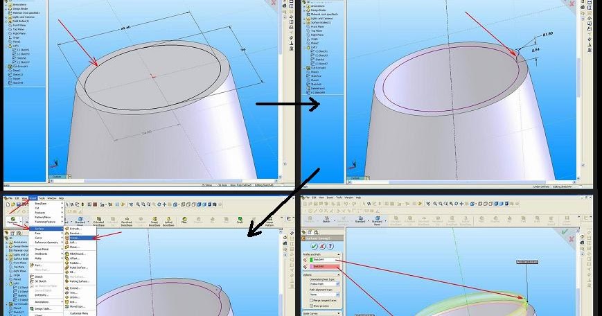 SOLIDWORKS DESIGN TUTORIAL: Sweep surface Solidworks