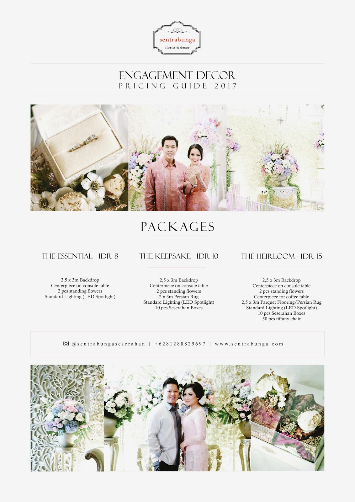 Pricelist Engangement Decor - Sentra Bunga Seserahan & Sangjit