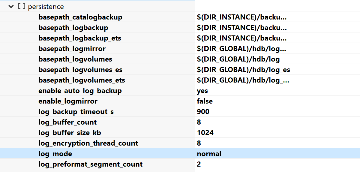 DEEPINE: SAP HANA 2.0 Log Mode 설정