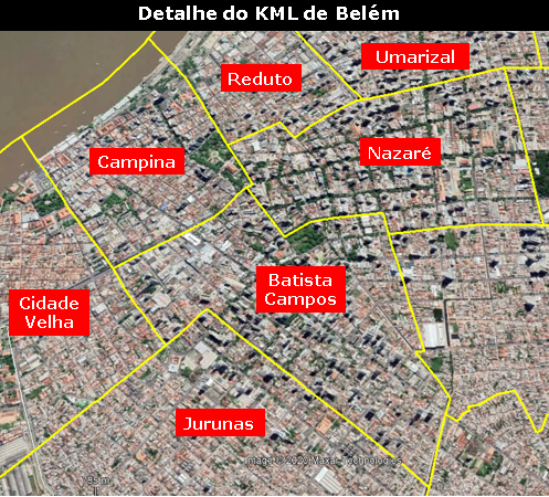 Geografia e Cartografia Digital: Bairros de Belém e Ananideua em KML ...