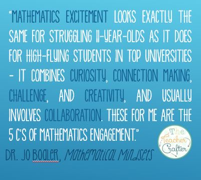 The Teacher Crafter: Mathematical Mindsets Chapter 5