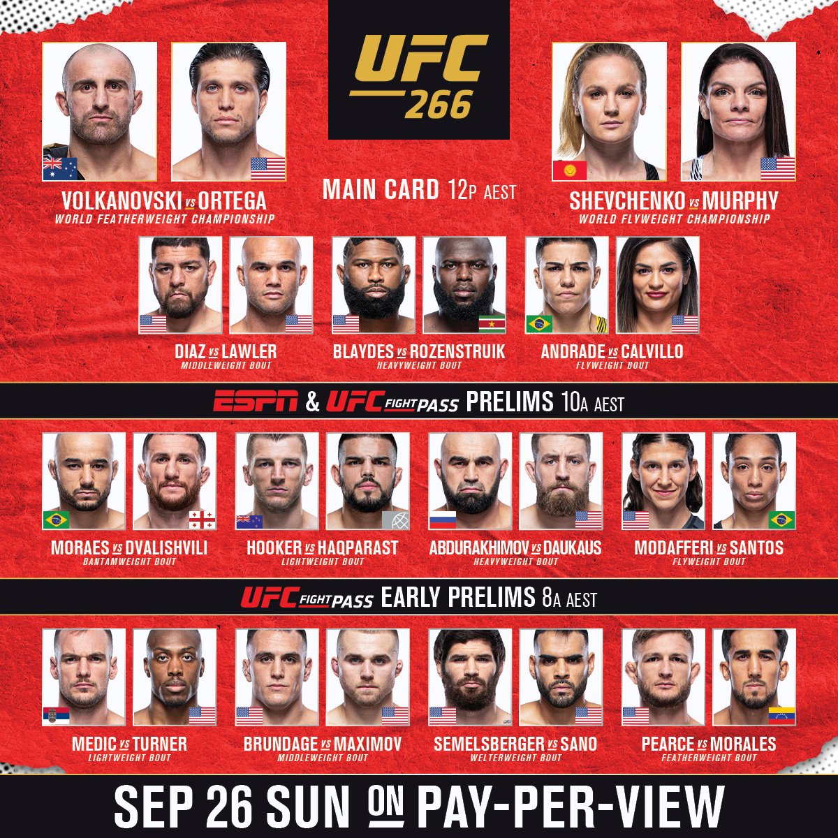 UFC 266 ~ Football streams