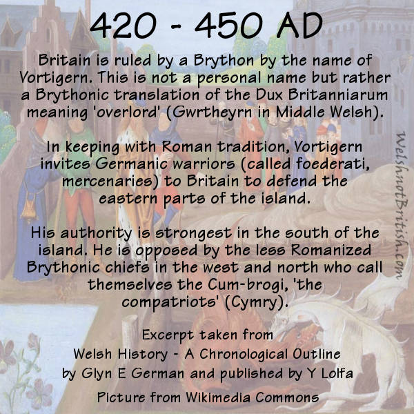 WelshnotBritish.com: Welsh History - A Chronological Outline