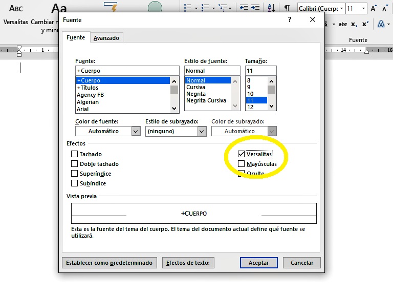 Con corrección: La versalita