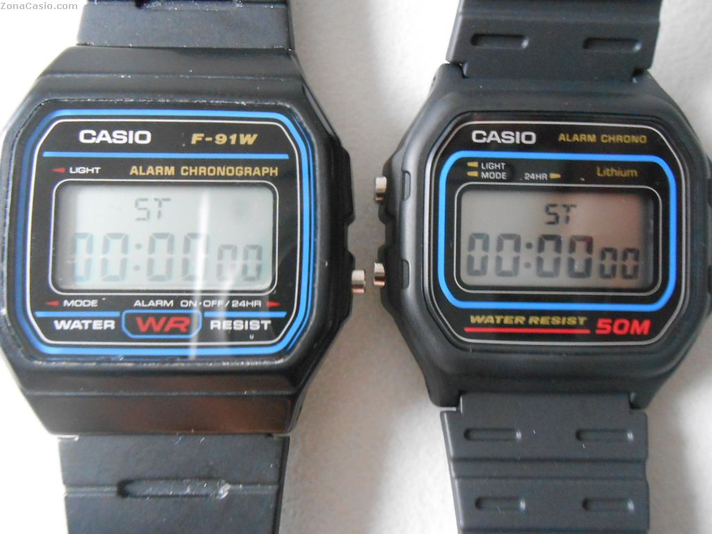 Zona Casio: Comparativa: Casio W-59 VS F-91