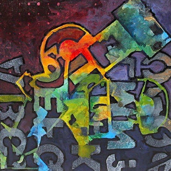 CAROL NELSON FINE ART BLOG: Abstract Mixed Media "Billboard 1 14021" by ...