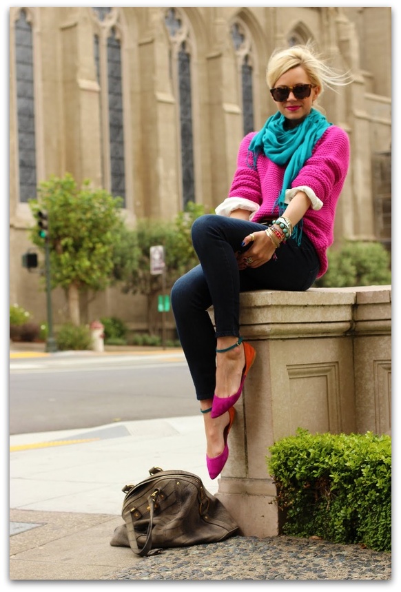 Winter color blocking