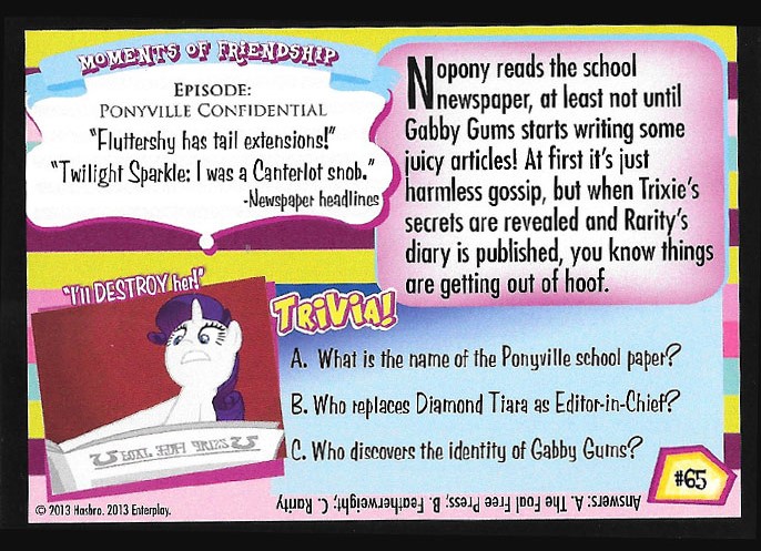 MLP More Gabby Gums Trading Cards | MLP Merch