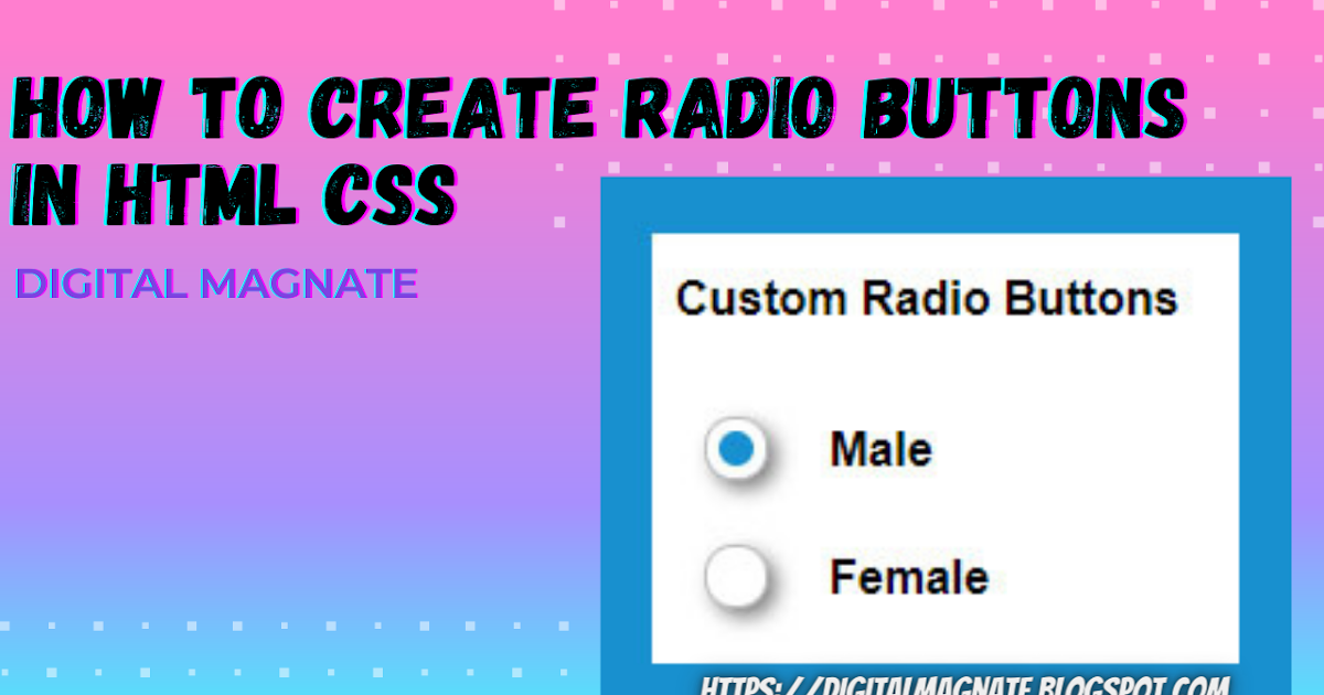 How To Create Radio Buttons In Html Css Navigating The Digital Landscape Expert Seo And Digital