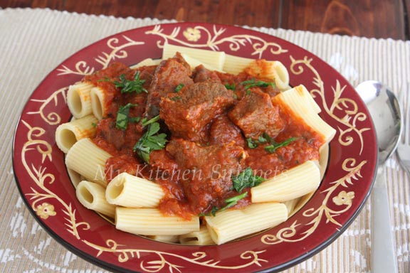 My Kitchen Snippets: Braised Beef Ragu with Rigatoni