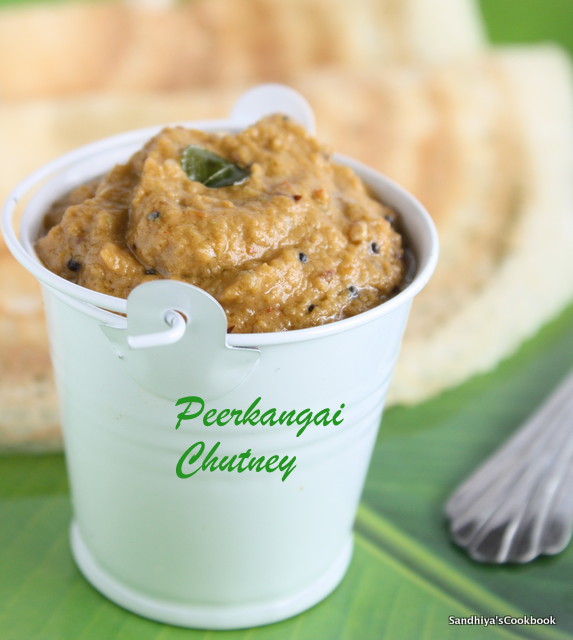 Sandhiya's Cookbook: Peerkangai Chutney | Ridge Gourd Chutney | No ...