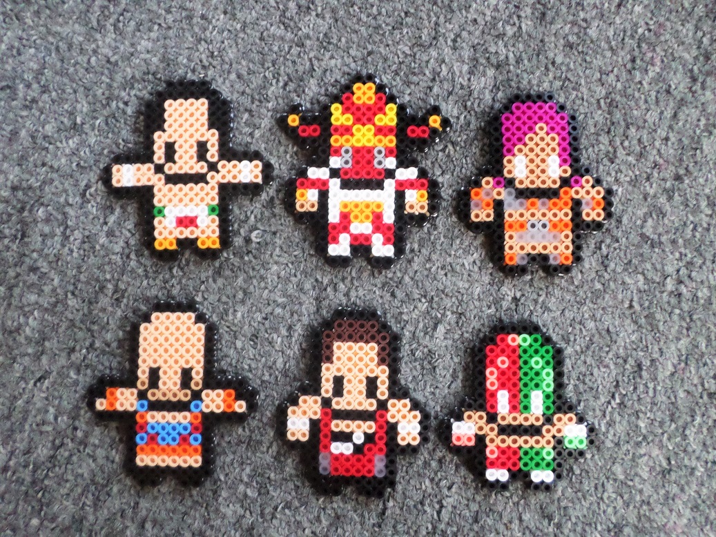 Long Black Fingers : Lots of WWE Perler Beads