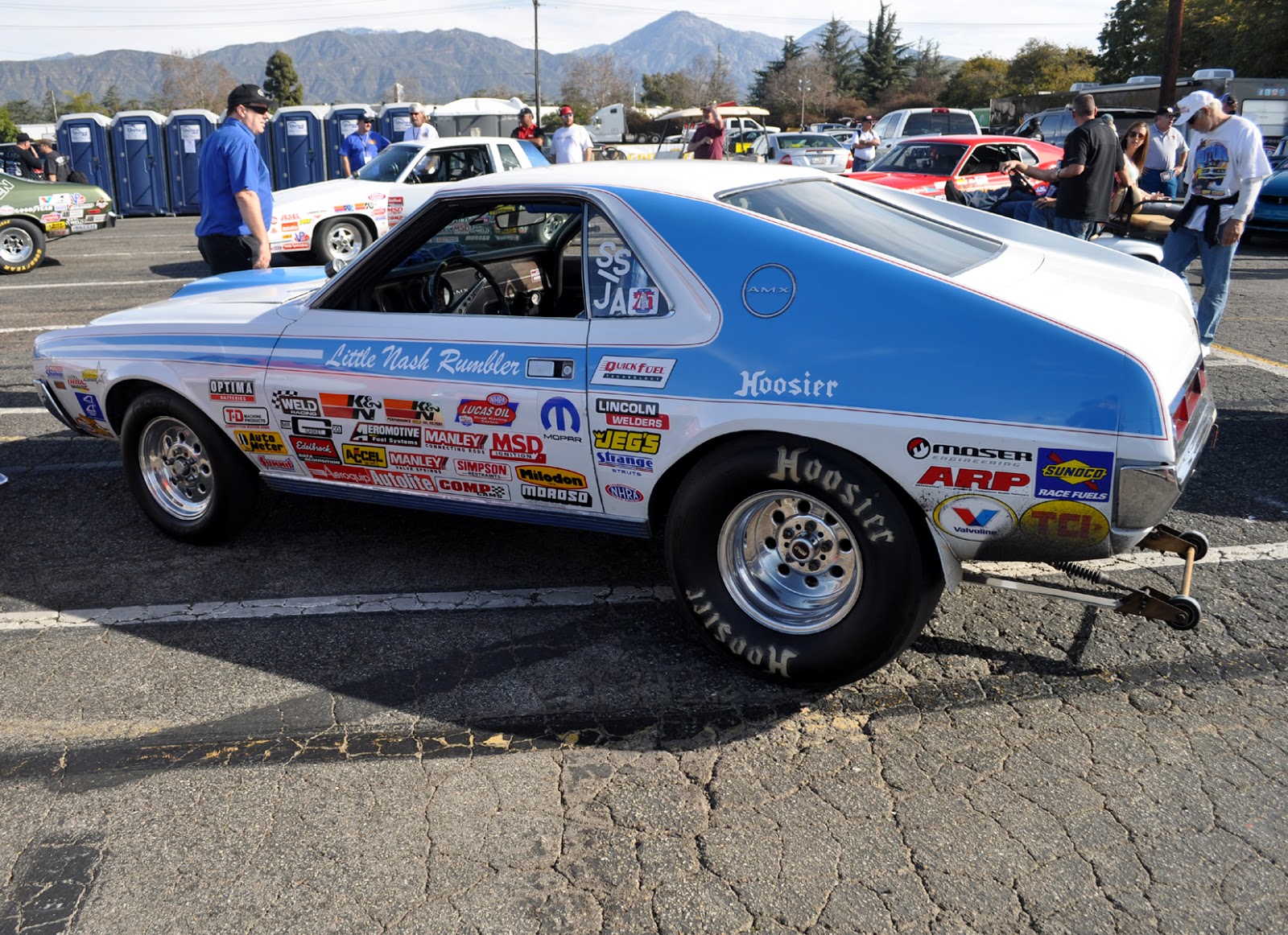 Just A Car Guy: they first dated in it, now they drag race it! AMX with ...