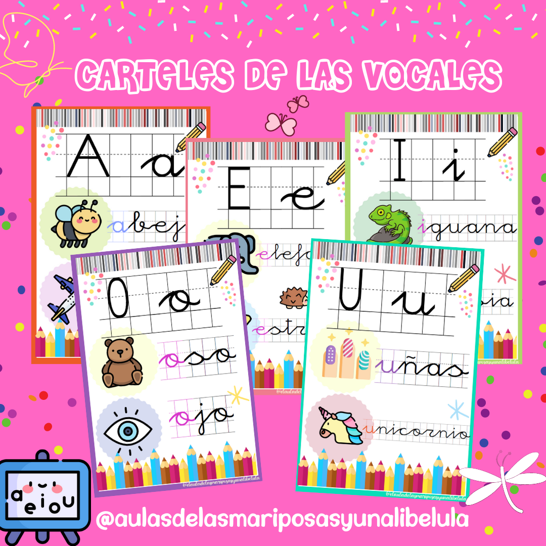 Recursos molones del @auladelasmariposasyunalibelula: CARTELES VOCALES
